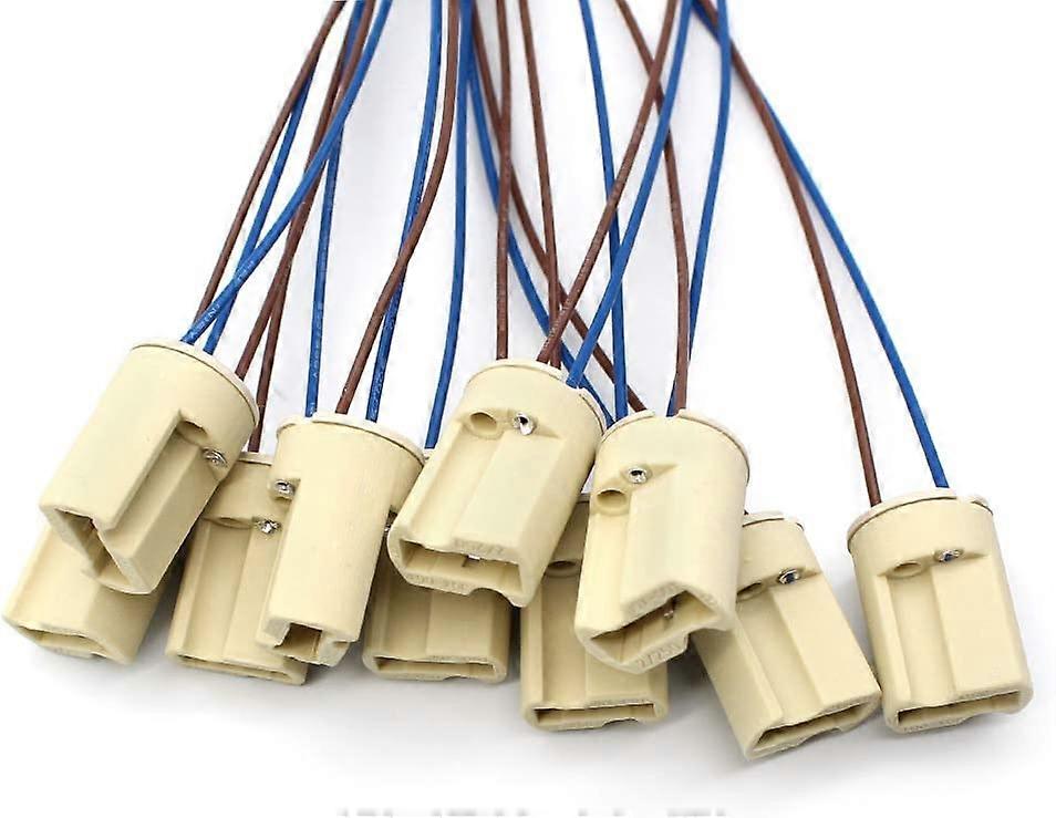 10 Pieces G9 Lamp Holder, G9 Ceramic Base Socket with 150mm Teflon Wire ...