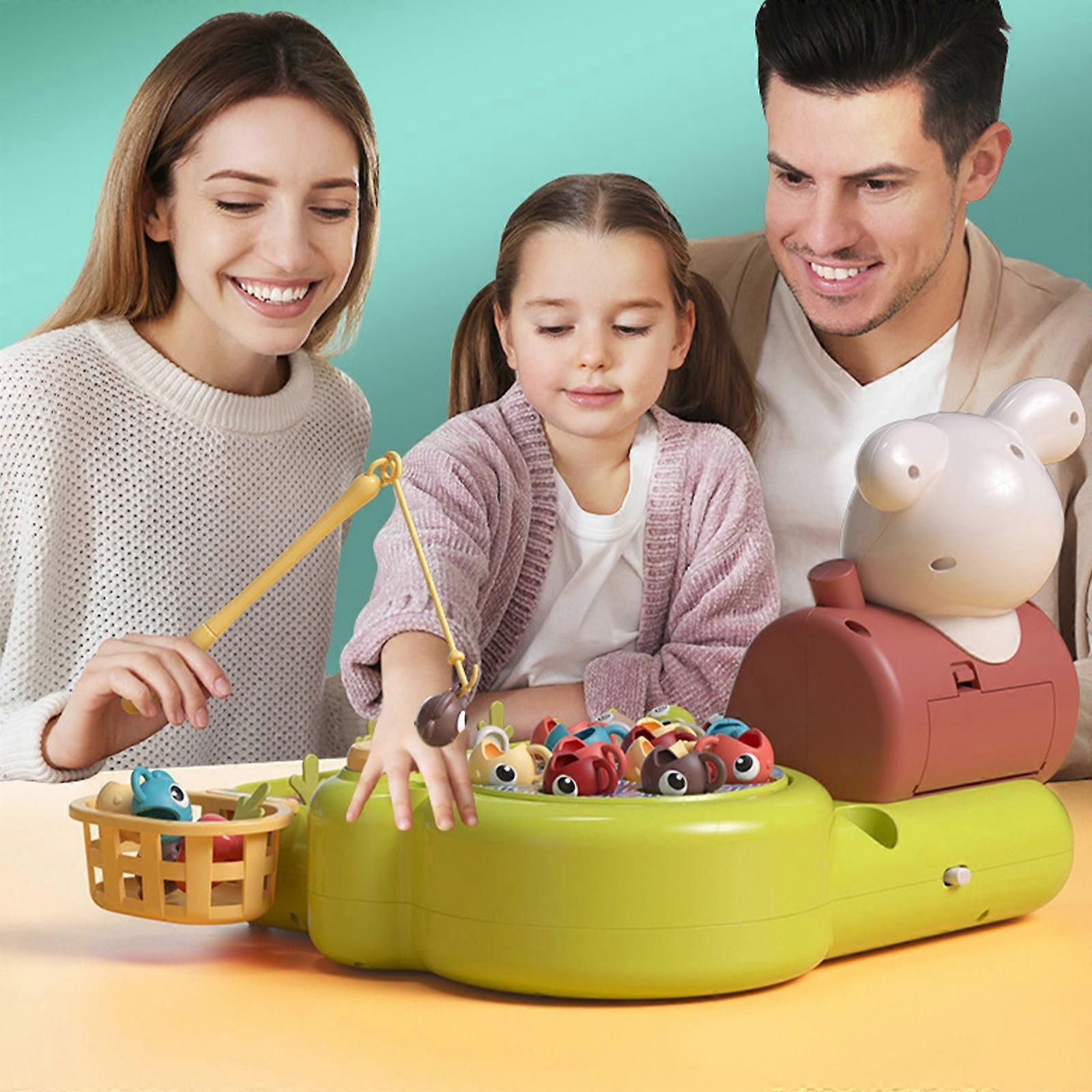 4 In 1 Children's Farm Simulation Toy With Fishing Carrot Pulling Whack ...