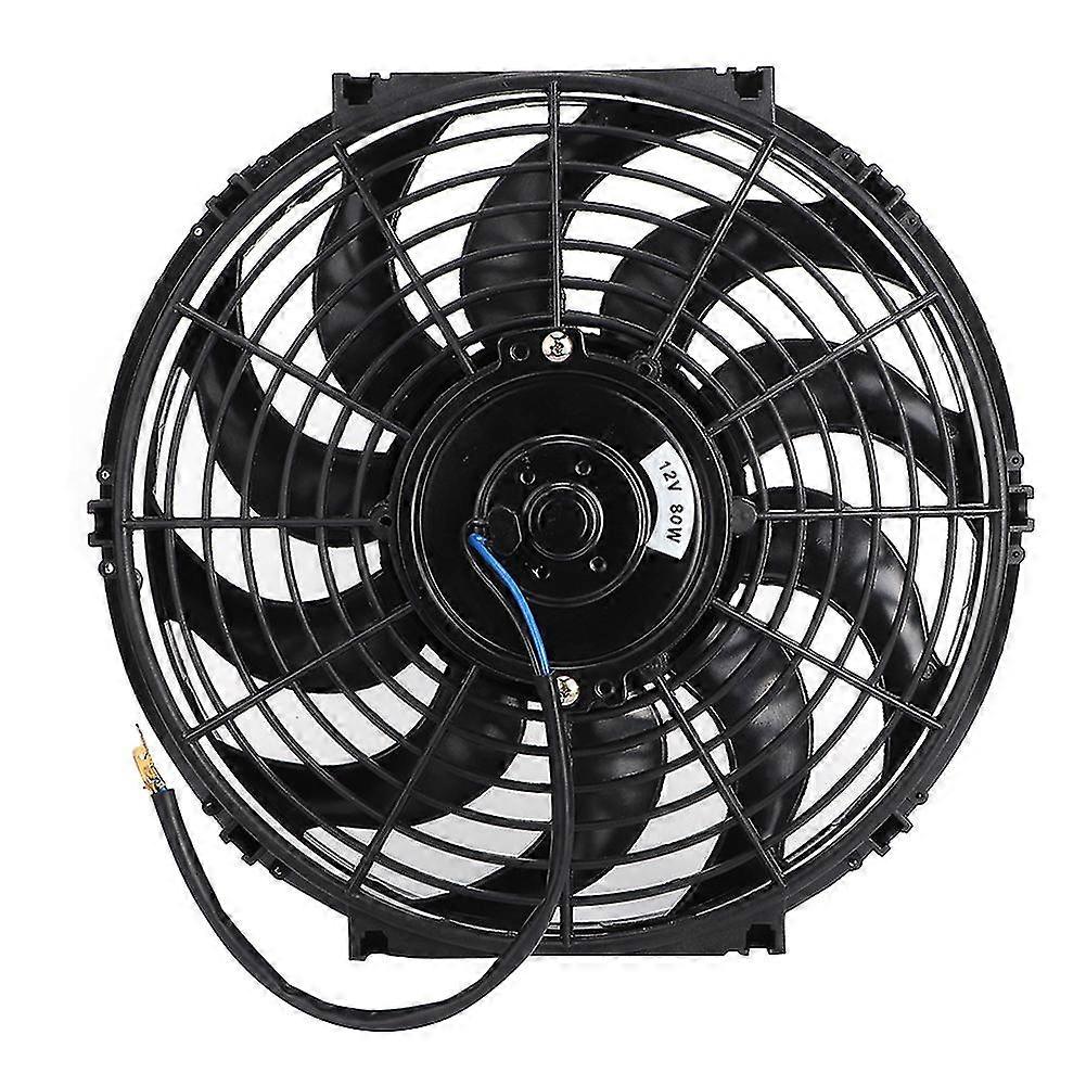 12in Universal Slim Radiator Cooling Fan Thermo 12V with Mounting Kit ...