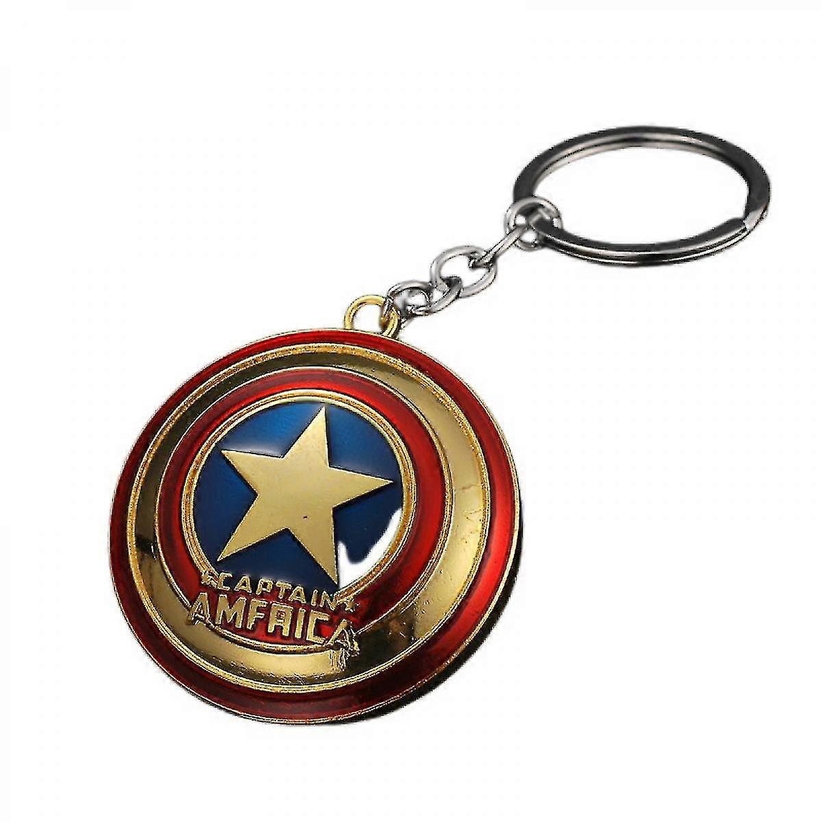 Gold Captain America Shield Keychain Pendant Gift Avengers Keychain ...