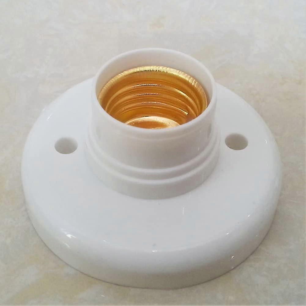 Pcs E27 Bulb Socket, E27 Lamp Holders Round Plastic Screw Base Socket ...