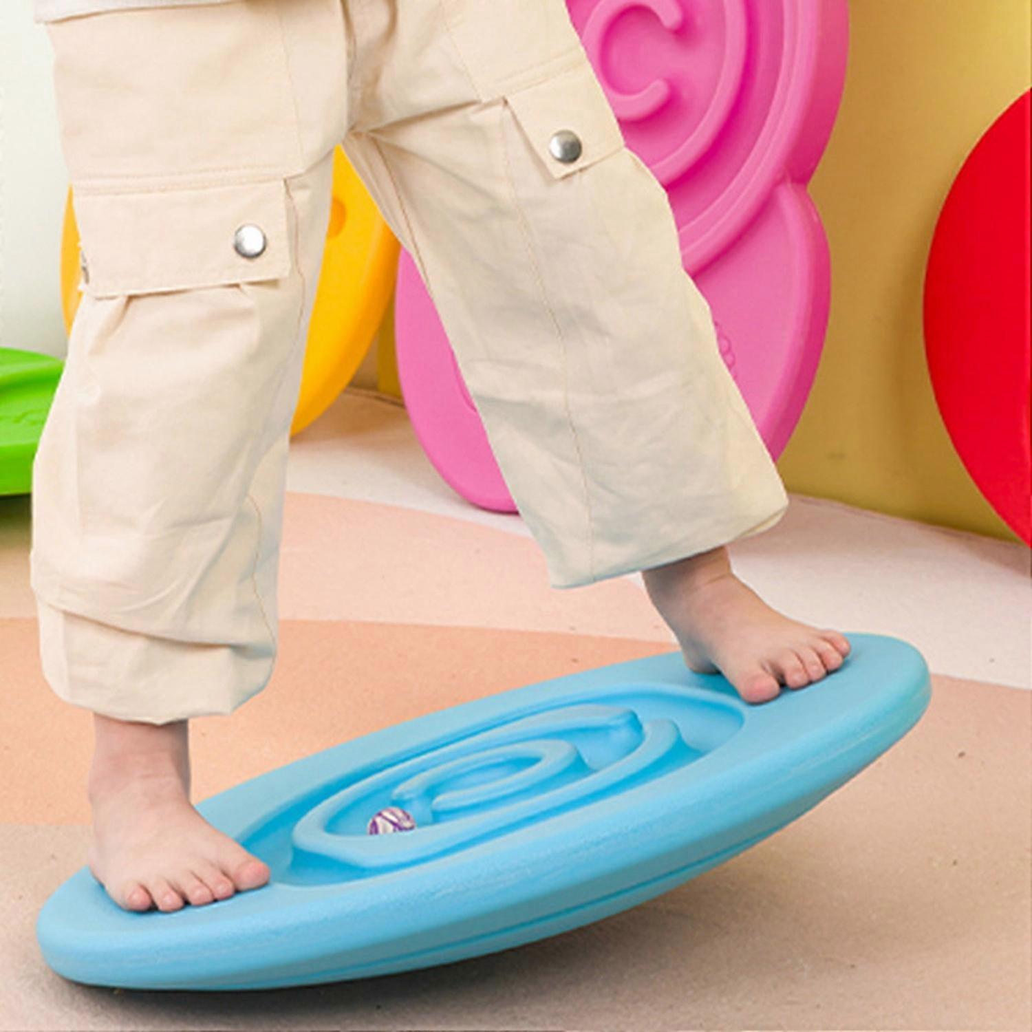 Kids Maze Balance Board with 5 Balls Sensory Training Wobble Board ...