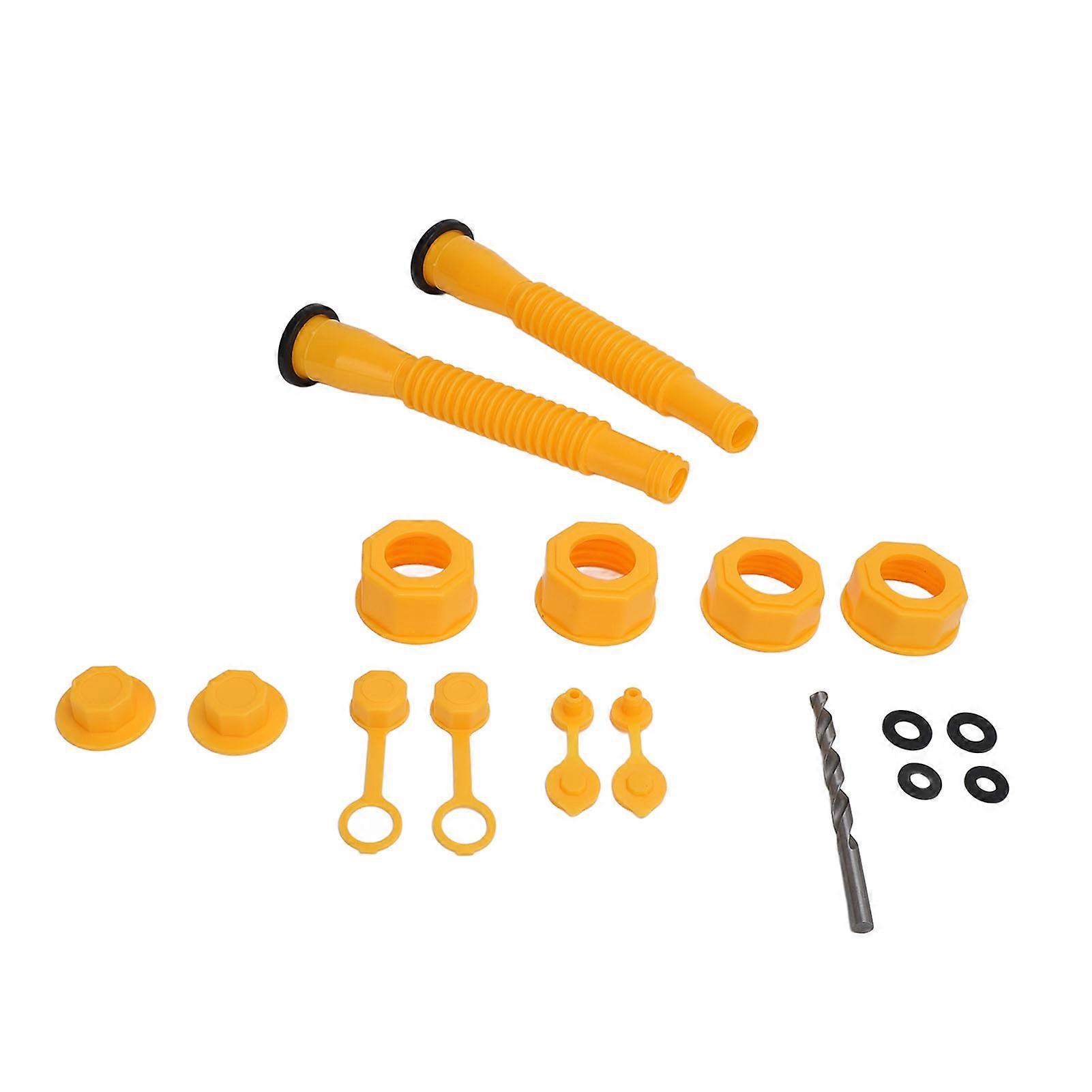 Gas Can Spout 5 Set Kit Flexible Hose Anti Spill For 1,2,5,10 Gallon ...