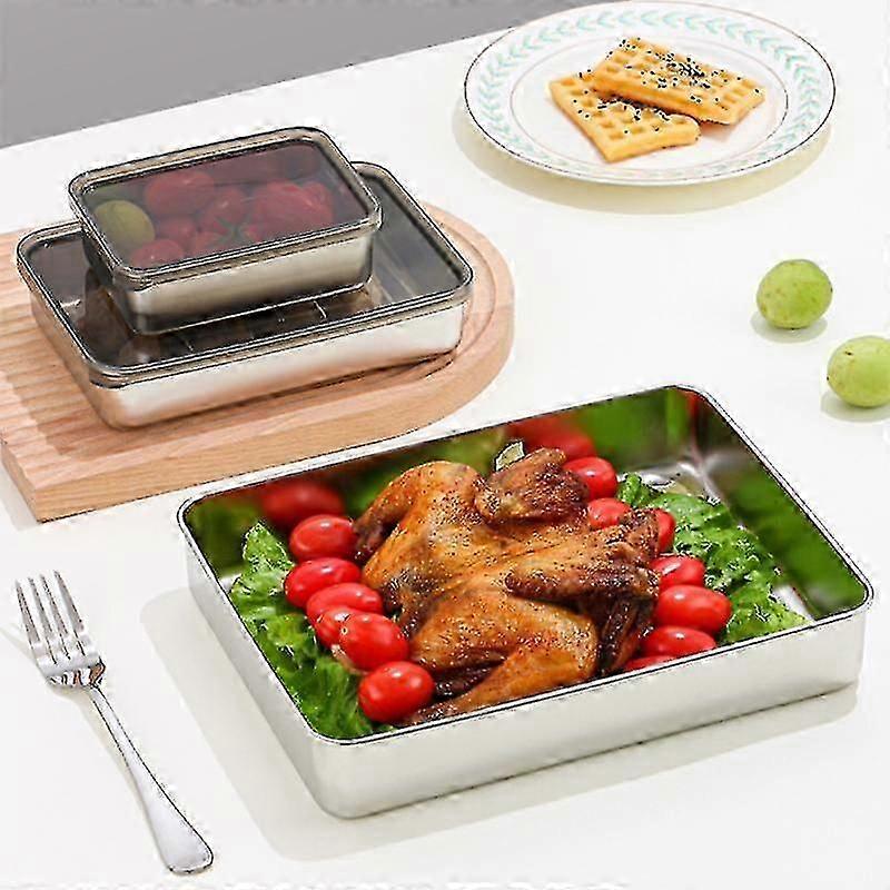 Stainless Steel Cheese & Deli Meat Container with Elevated Base, Fridge ...