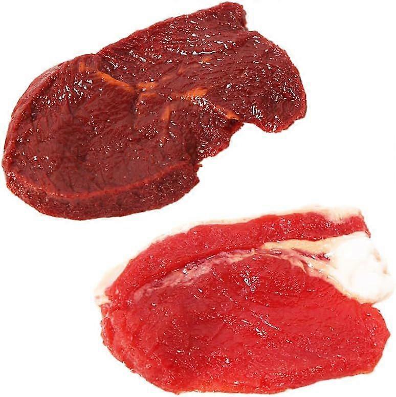 2pcs Realistic Fake Fresh Pork and Beef Meat Model - Lifelike Food ...