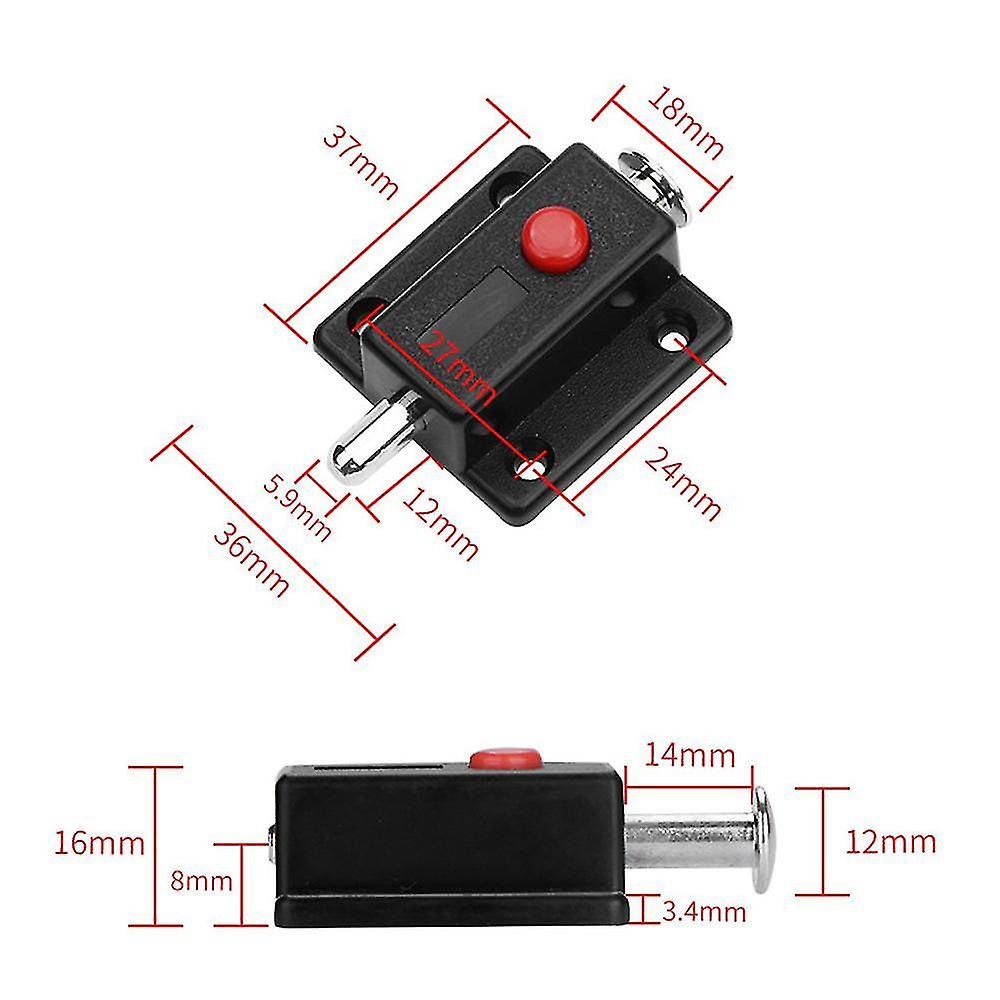 4 Pieces Spring Loaded Window Cabinet Knob Automatic Door Latch Lock ...