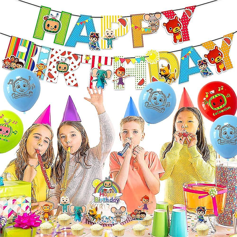 37 Pcs Melon Birthday Party Supplies Set, Melon Theme Party Decorations ...