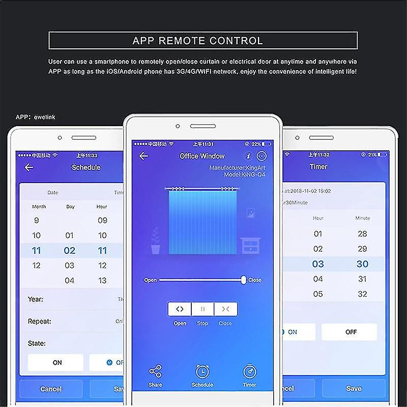 Wifi Smart Curtain Switch For Blinds Roller Shutter Electric Motorized ...