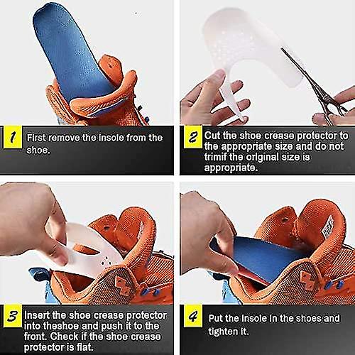 2 Pairs Shoes Crease Protector Toe Box, Prevent Sneaker Shoes Crease ...