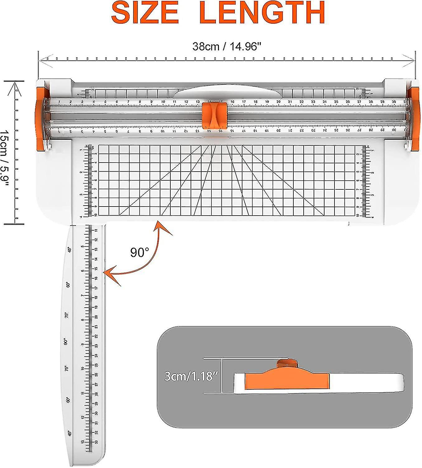 Paper Cutter, A4 Paper Cutter, Portable Cutting Board Paper With Finger ...