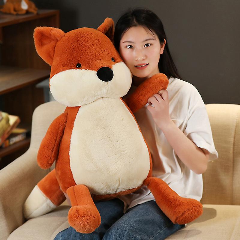 50/70/90cm Soft Fluffy Fox Plush Toy Cute Cartoon Animal Fox Stuffed ...