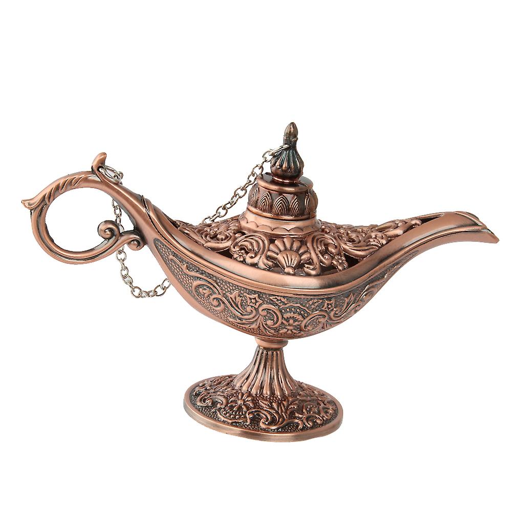 2 Pieces Vintage Metal Lamp Jewelry Display Storage Case Box Red Copper ...