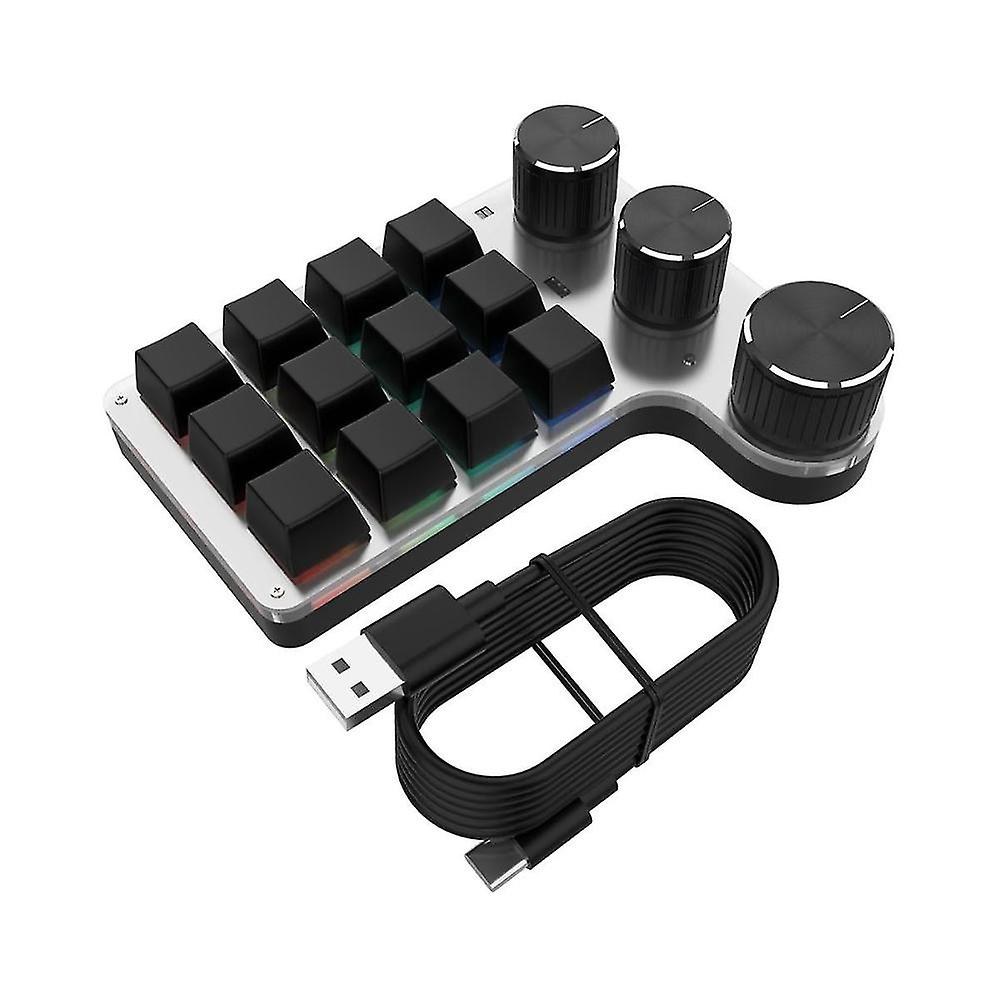 Programming Macro Custom Knob Keyboard 12 Key Copy Paste Mini Button Photoshop Gaming Keypad ...
