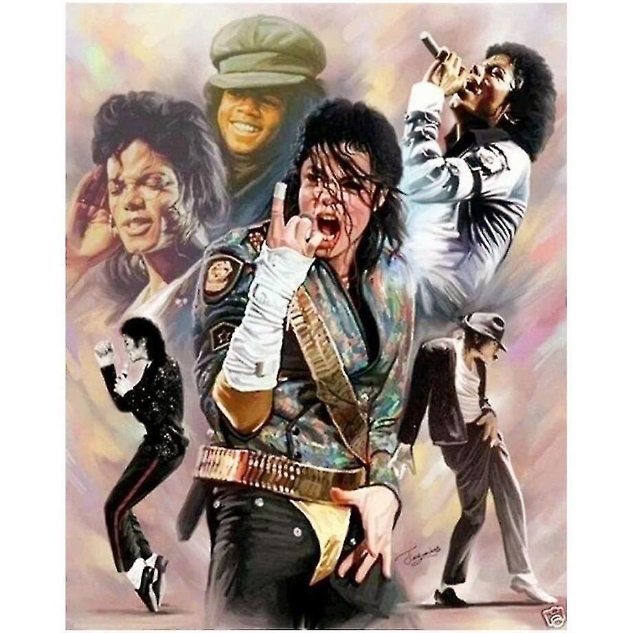 Full 5d Diy Diamond Painting Michael Jackson Diamond Embroidery Cross ...