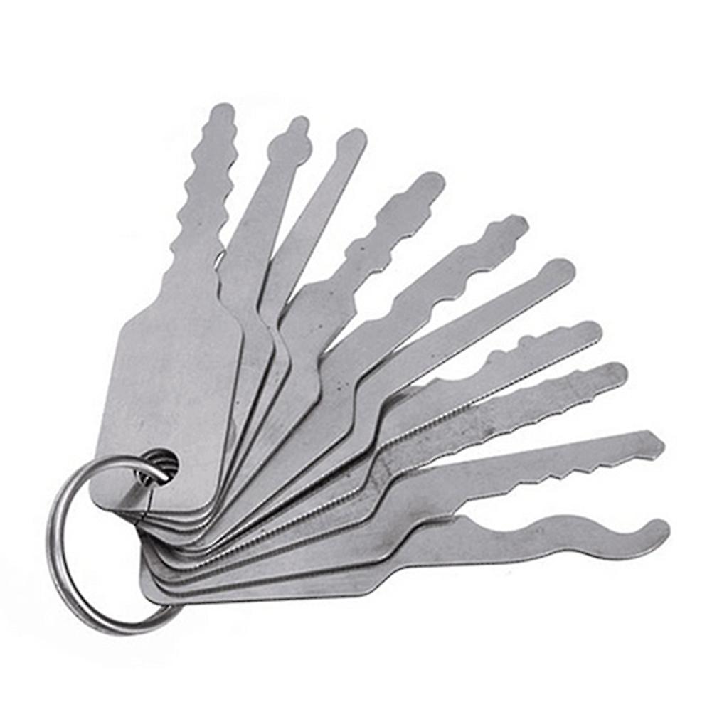 ZHOUBA 10 Pcs Keys Lock Pick Set for Double Sided Car Lock Opener Auto ...