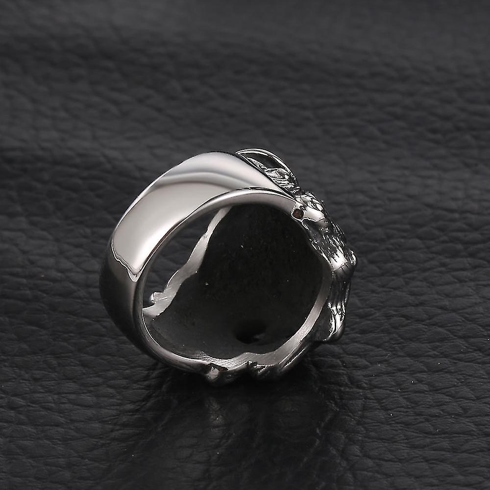 7 Silver Chip Trip Personalized Titanium Steel Kirin Rings Trendy Male ...