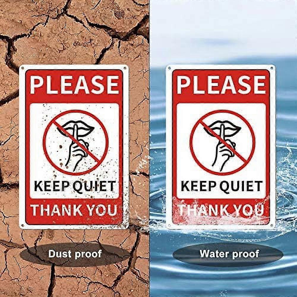 Please Keep Quiet Sign 8x12 inches 35 Mil Aluminum Quiet Please Metal ...