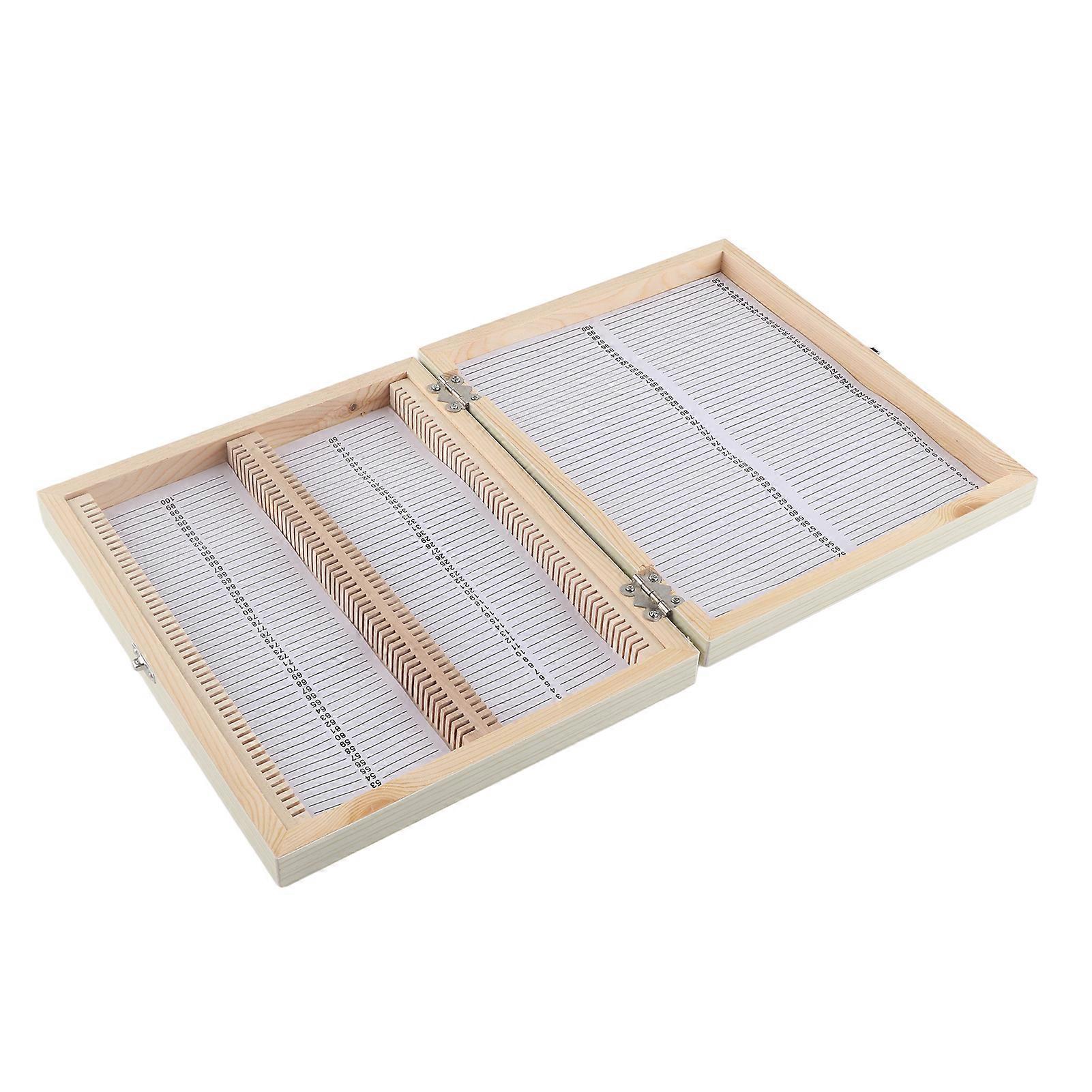 Wooden Box with Lock Storage for Lab Glass Prepared Microscope Slides ...