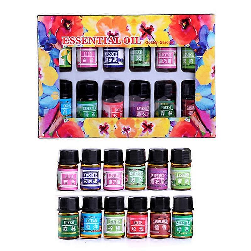 Pure Essential Oils Gift Set Natural Plant Aroma Set 12pcs x 3ml ...