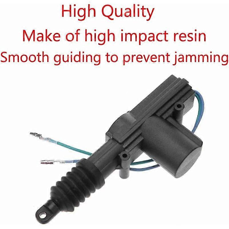 Black Car Universal Heavy Duty Plastic Power Door Lock Actuator 2 Wire ...