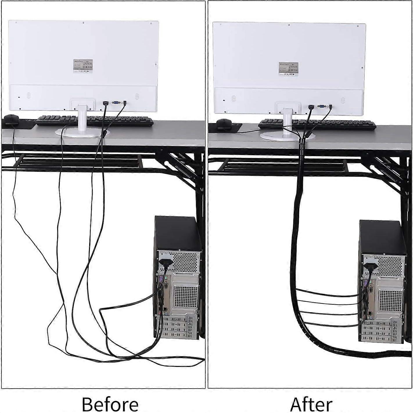 Cable Cover, 3m Flexible Electrical Cable Management Sheath for Storing ...