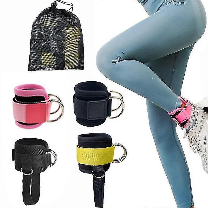 2 PCS (Black) Adjustable Gym Ankle Straps, Ankle Support Straps ...