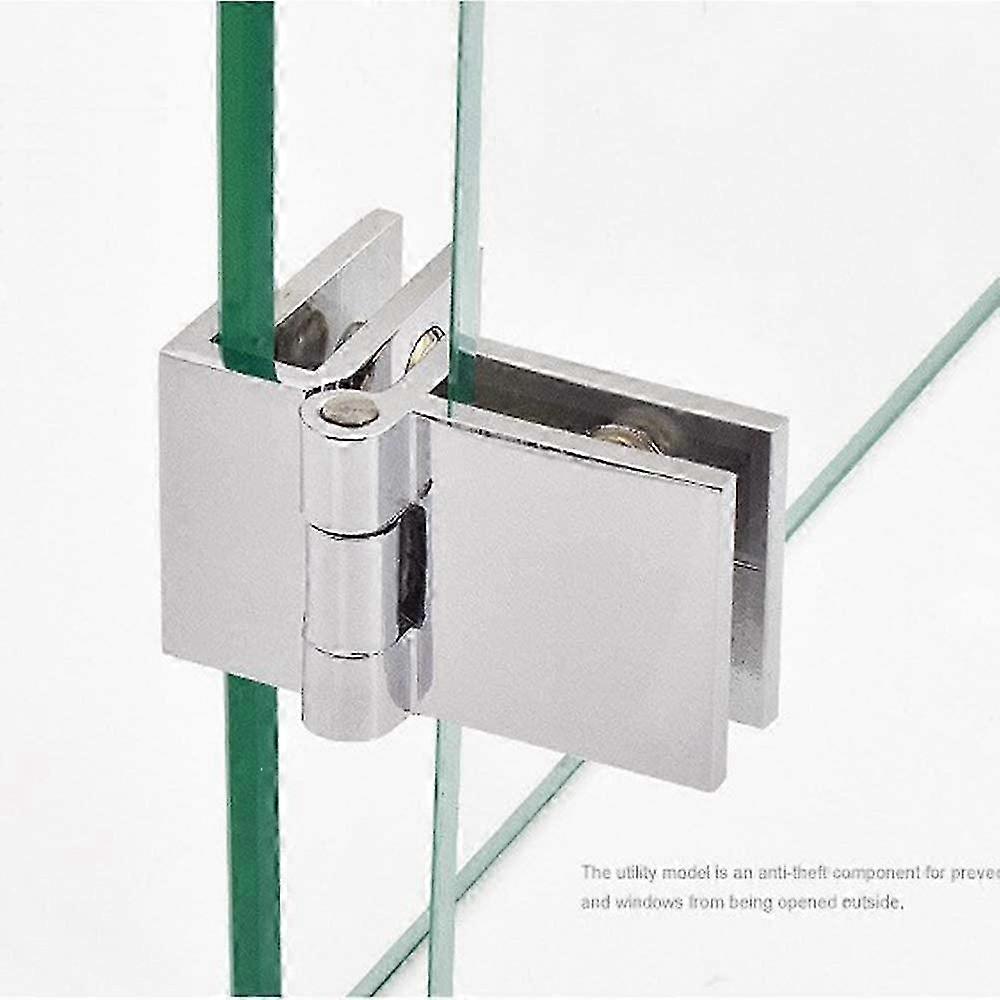 4 pcs 90 Hinge Glass Door Clip, Stainless Steel Glass Door Hinge, Glass ...