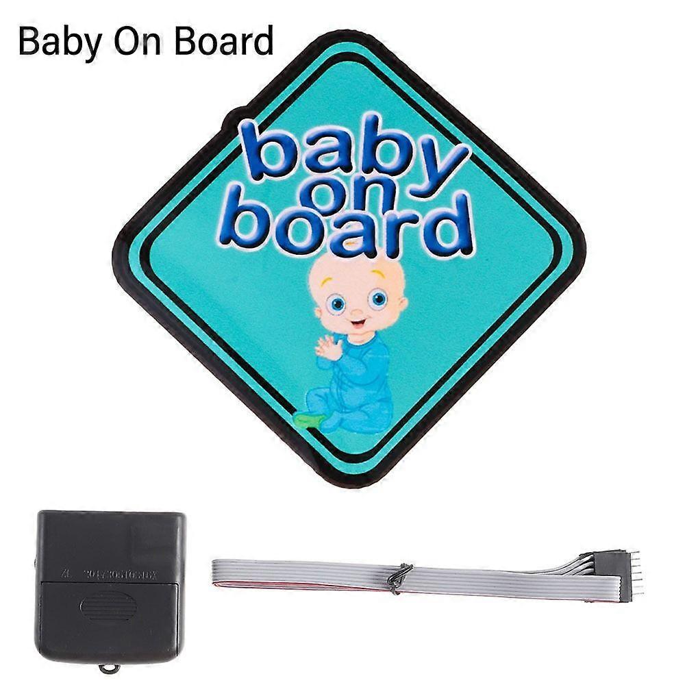 Fashion Windshield Electric LED Wanted Car Window Sticker Auto/Moto ...