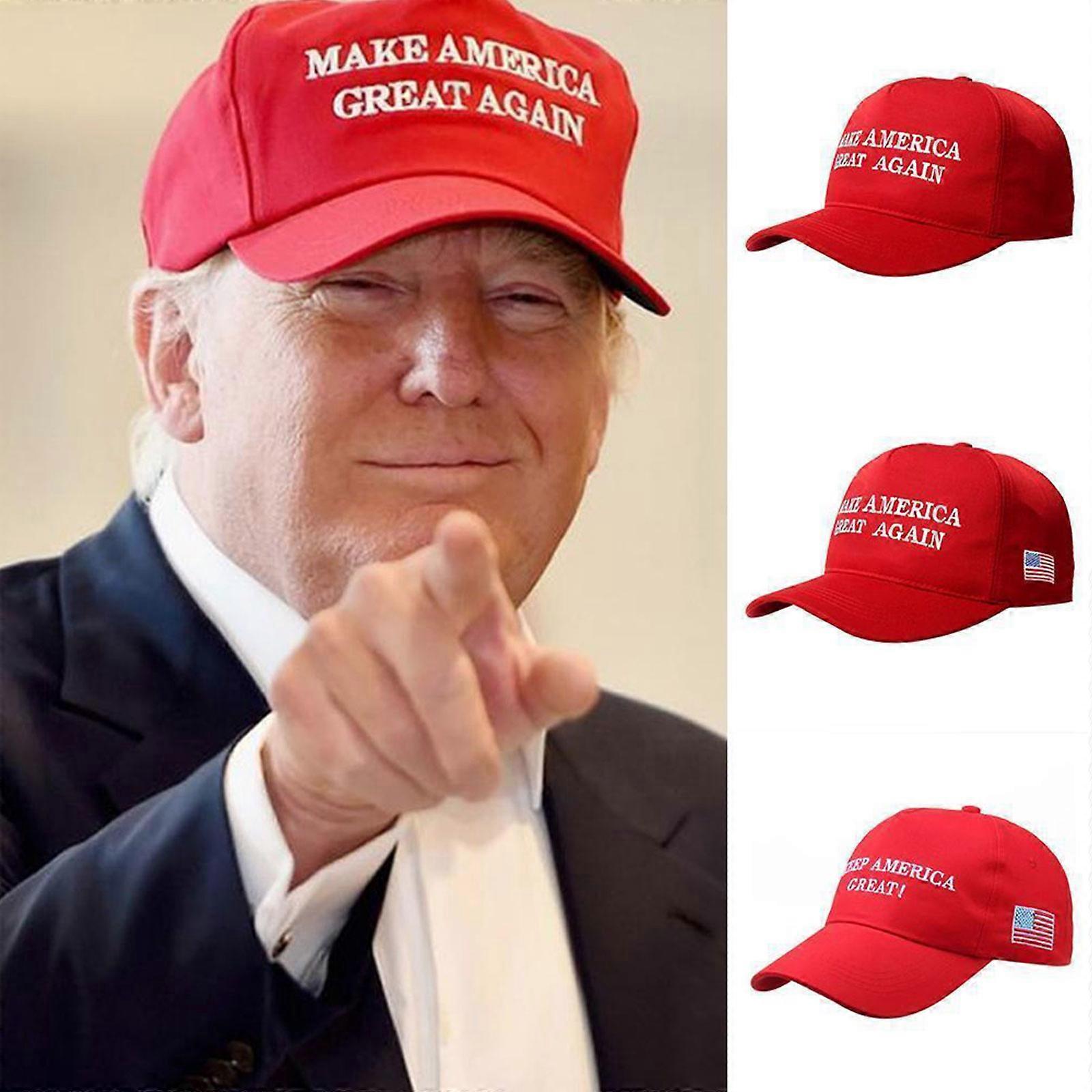 Make America Great Again Hat Donald Trump Cap Red US Outdoor Unisex 100 ...