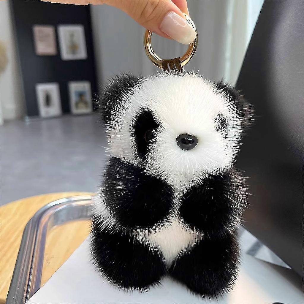 Cute Panda Pendant Keys Keychain Girls Funny Cartoon Keyring Women Bag ...