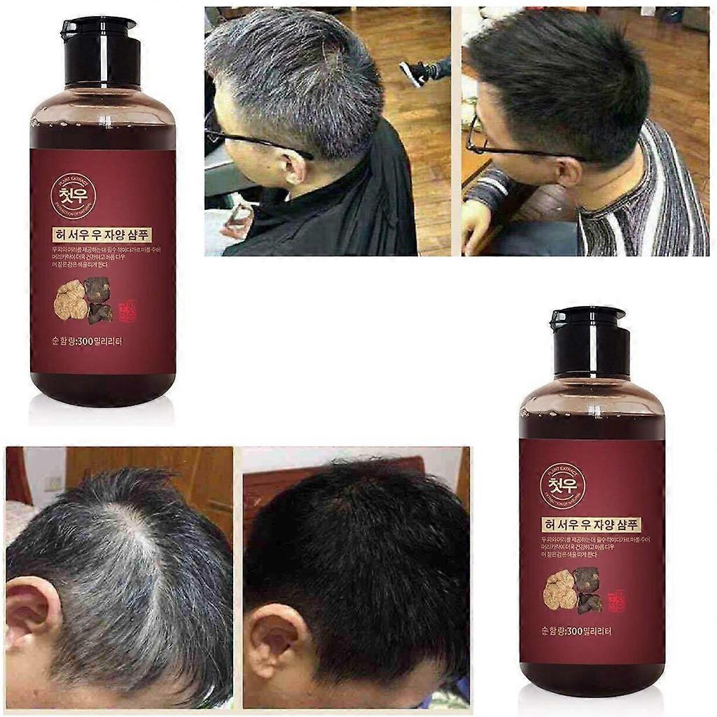 300ml Polygonum Multiflorum White to Black Shampoo Herbal Shampoo ...