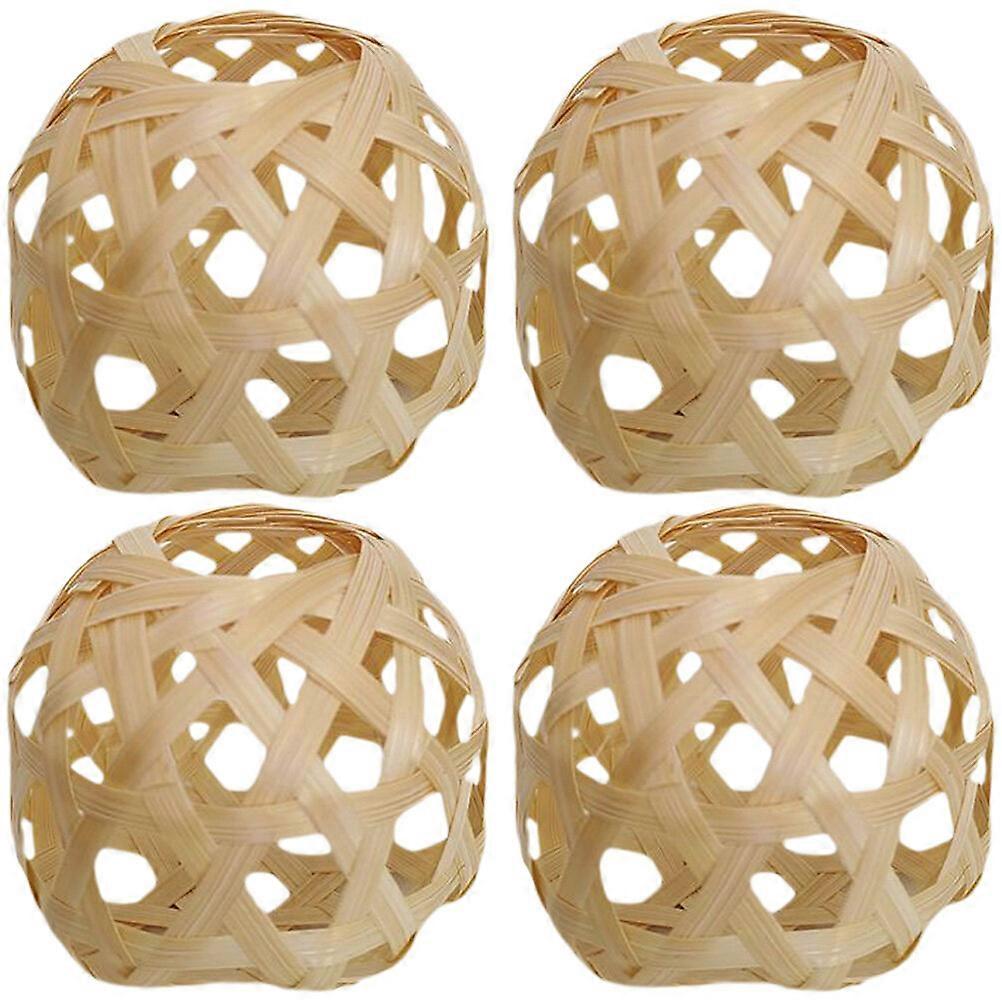 4pcs Retro Small Bamboo Lampshade Rustic Lamp Shade Replacement Small ...