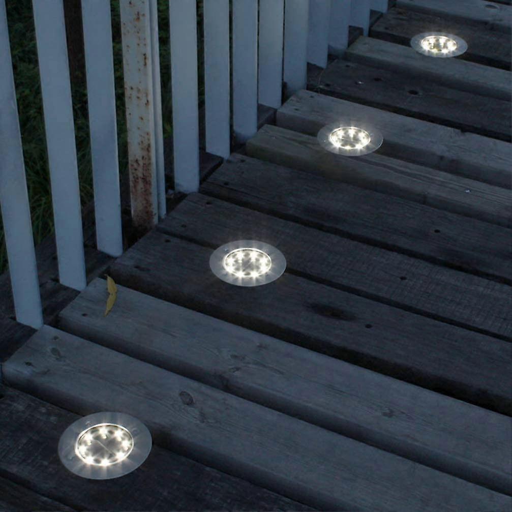 Solar Deck Light, Heat Resistant Waterproof Solar Floor Light LED Step ...