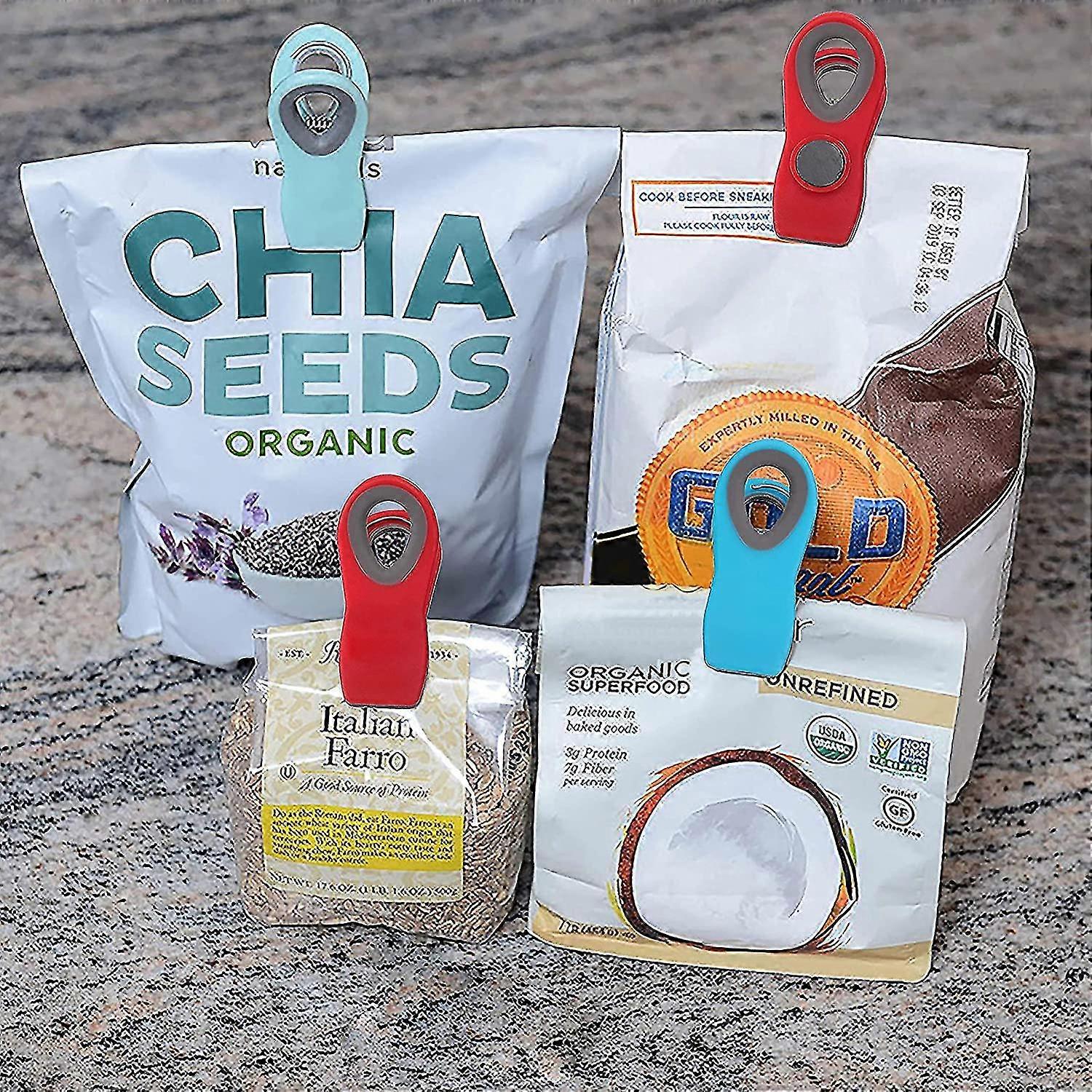 For 2024 12 Pack Potato Chip Bag Clips - Magnetic Food Clips, Kitchen ...