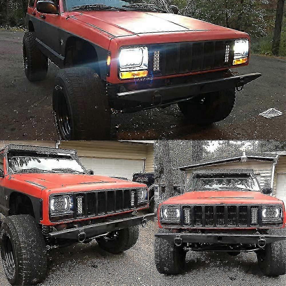 1 Pair Rectangular Sealed Beam Led Headlight With High Low Beam Turn ...