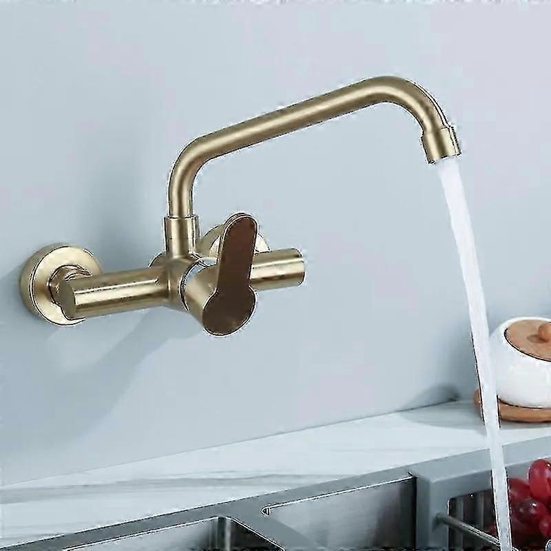 High qualitySus 304 Stainless Steel Wall Mounted Kitchen Faucet Hot Cold Kitchen Mixers Kitchen ...