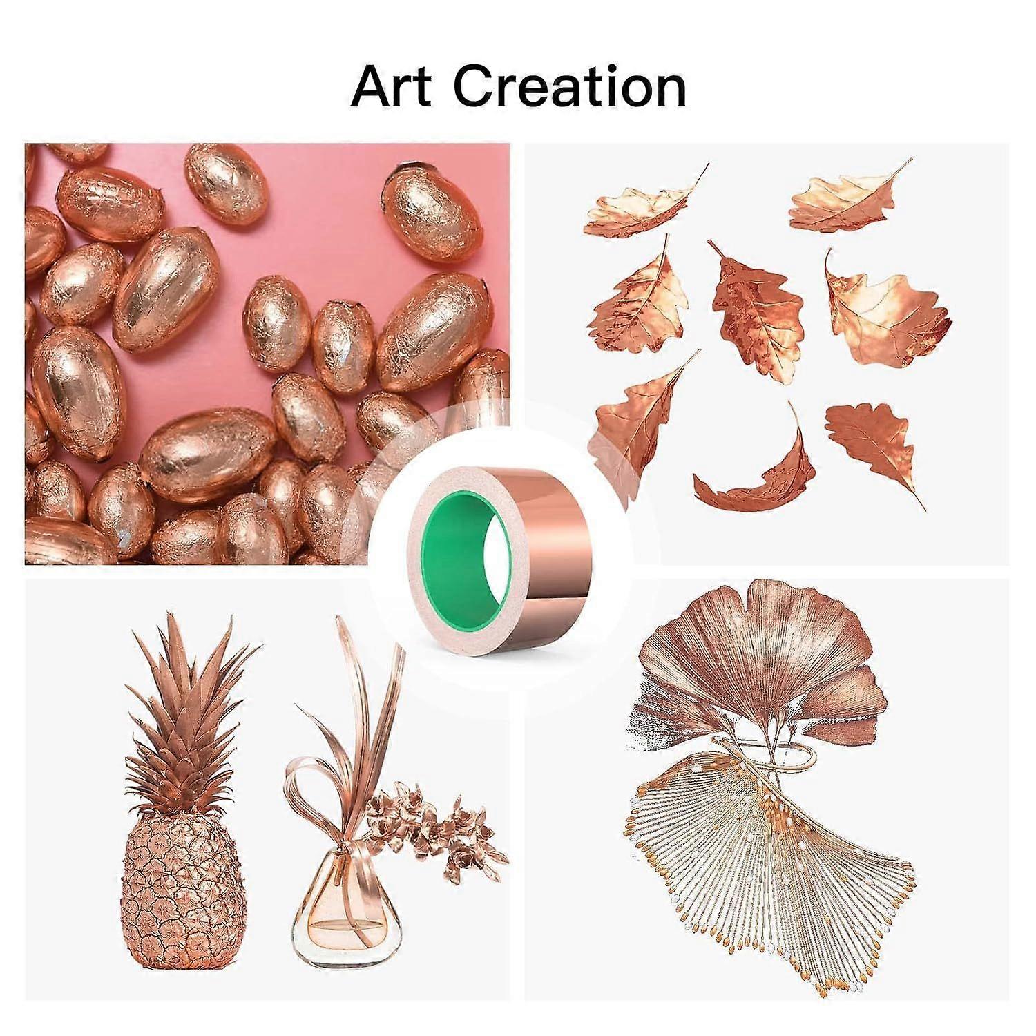 20m x 50mm Copper Foil Tape, EMI Shielding Adhesive, Slug Proof, Double ...