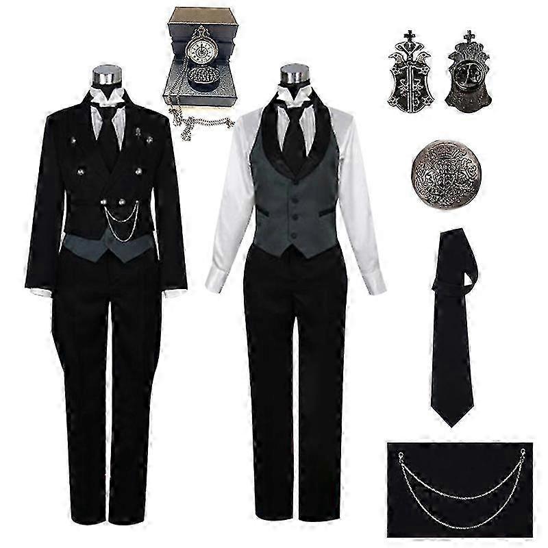Anime Kuroshitsuji Sebastian Michaelis Cosplay Black Butler Cosplay ...