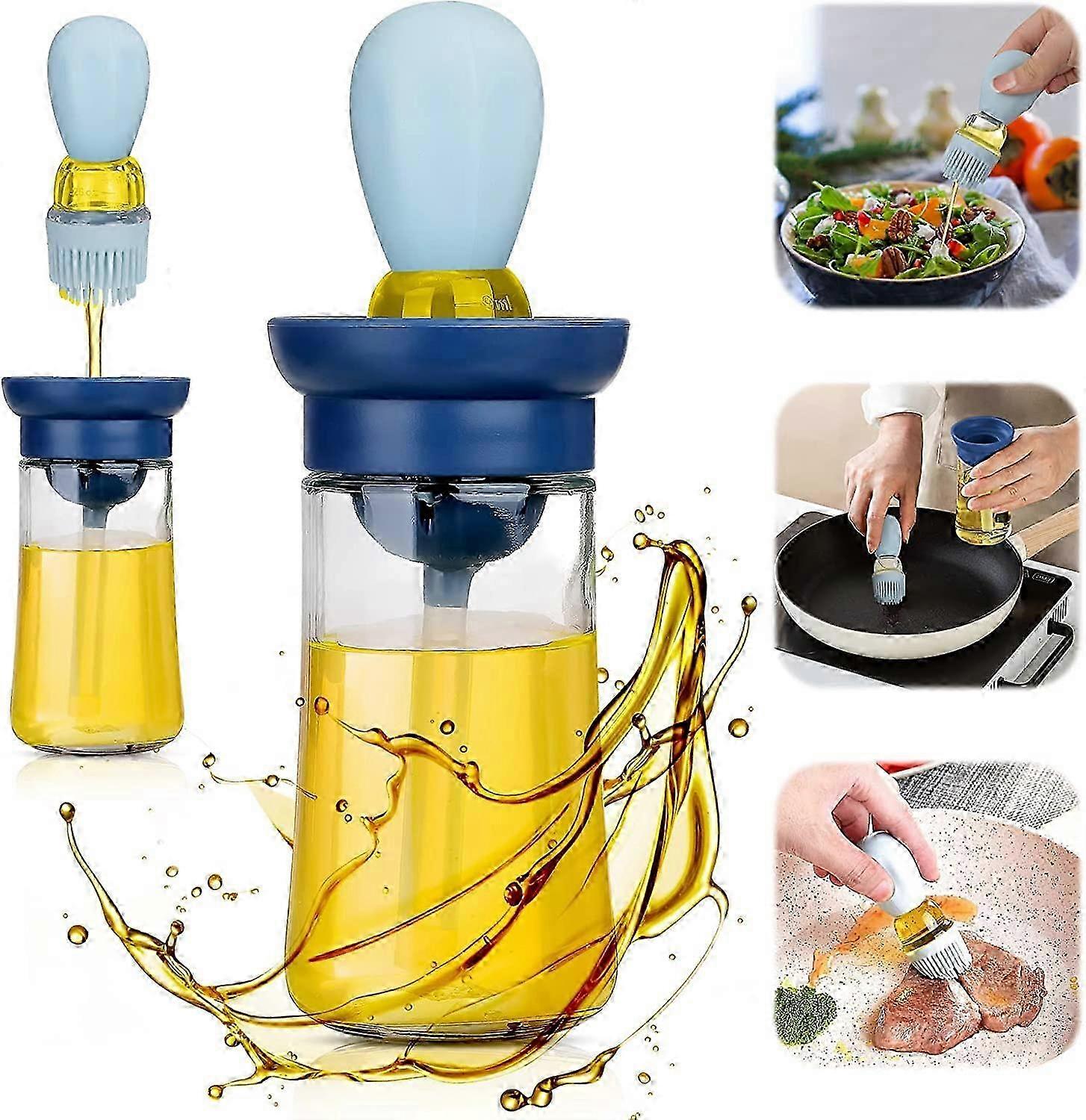 2 in 1 Oil Storage and Measuring Container Dispenser with Brush and ...