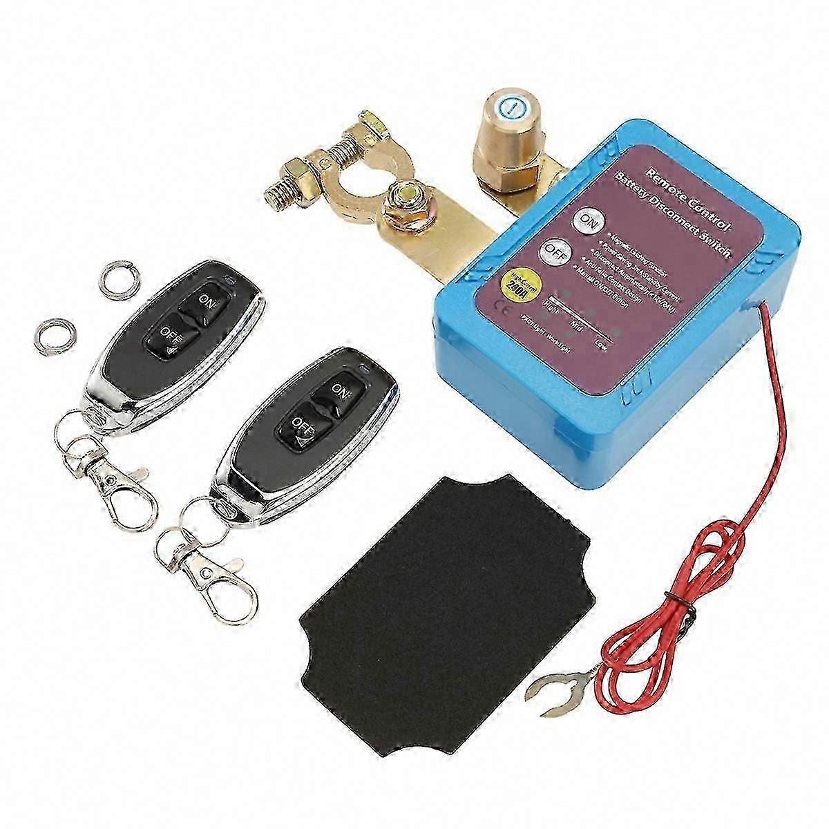 12V 240A Remote Battery Disconnect Switch, Automatic Power Off Cutoff ...