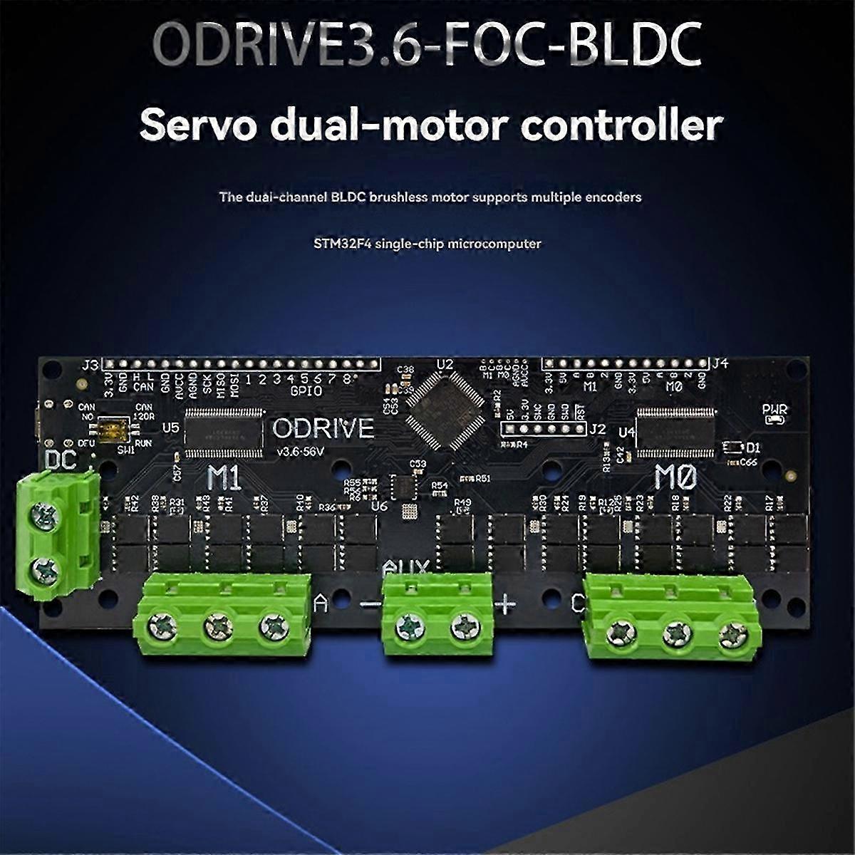 ODrive3.6 56V FOC BLDC Servo Dual Motor Controller with STM32F4 ...