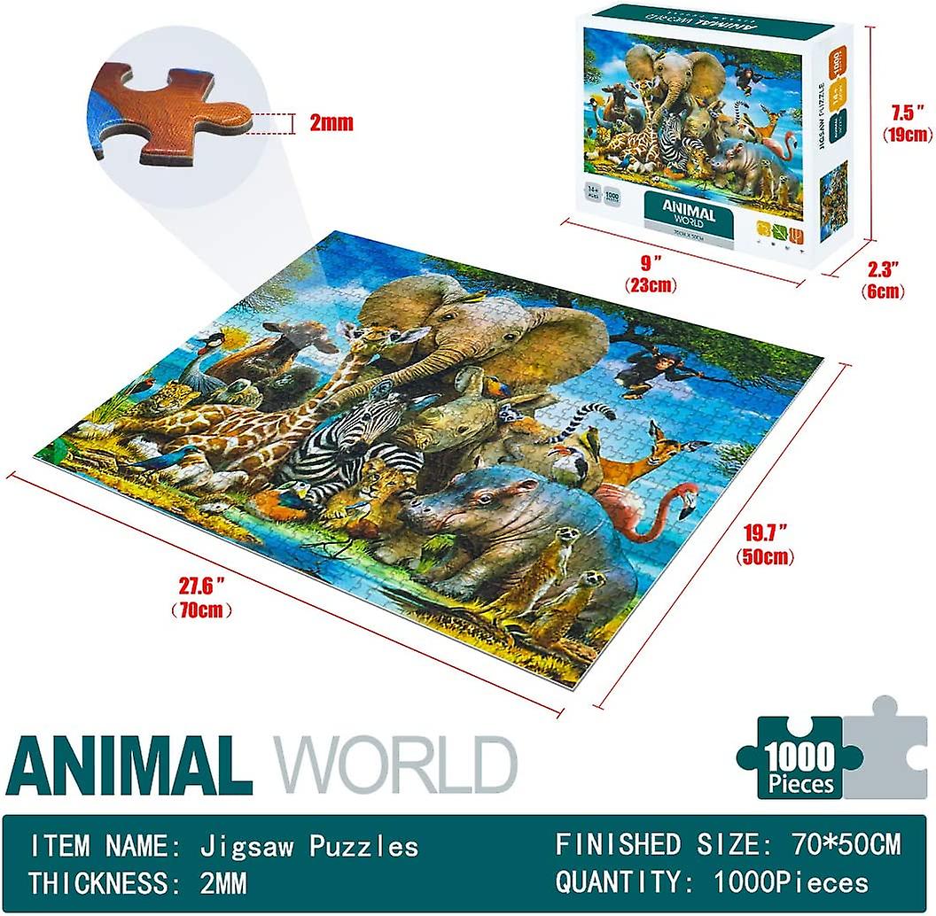 Jigsaw Puzzles, 1000 Piece Ultra Thick Parent-child Interaction Game ...