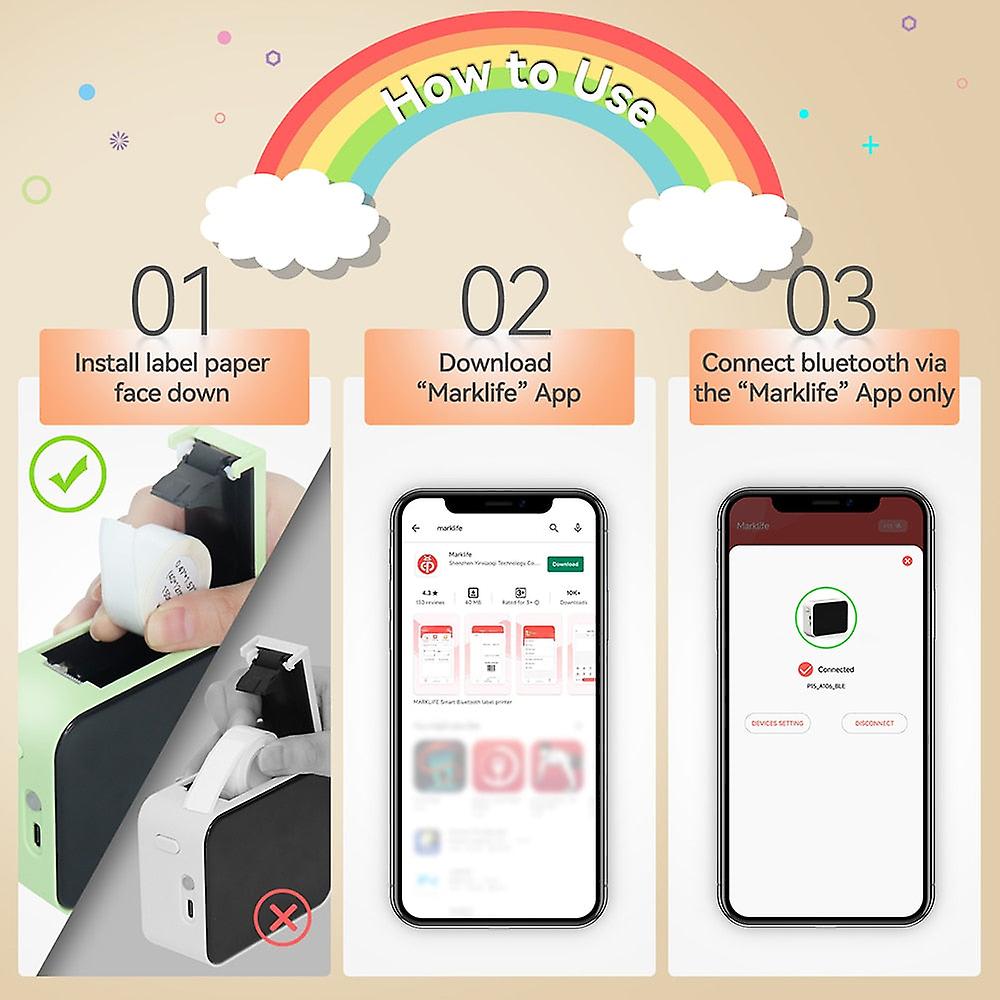 Portable Label Maker P15 Bluetooth Thermal Printer Wireless Mini Label Printer Similar As ...