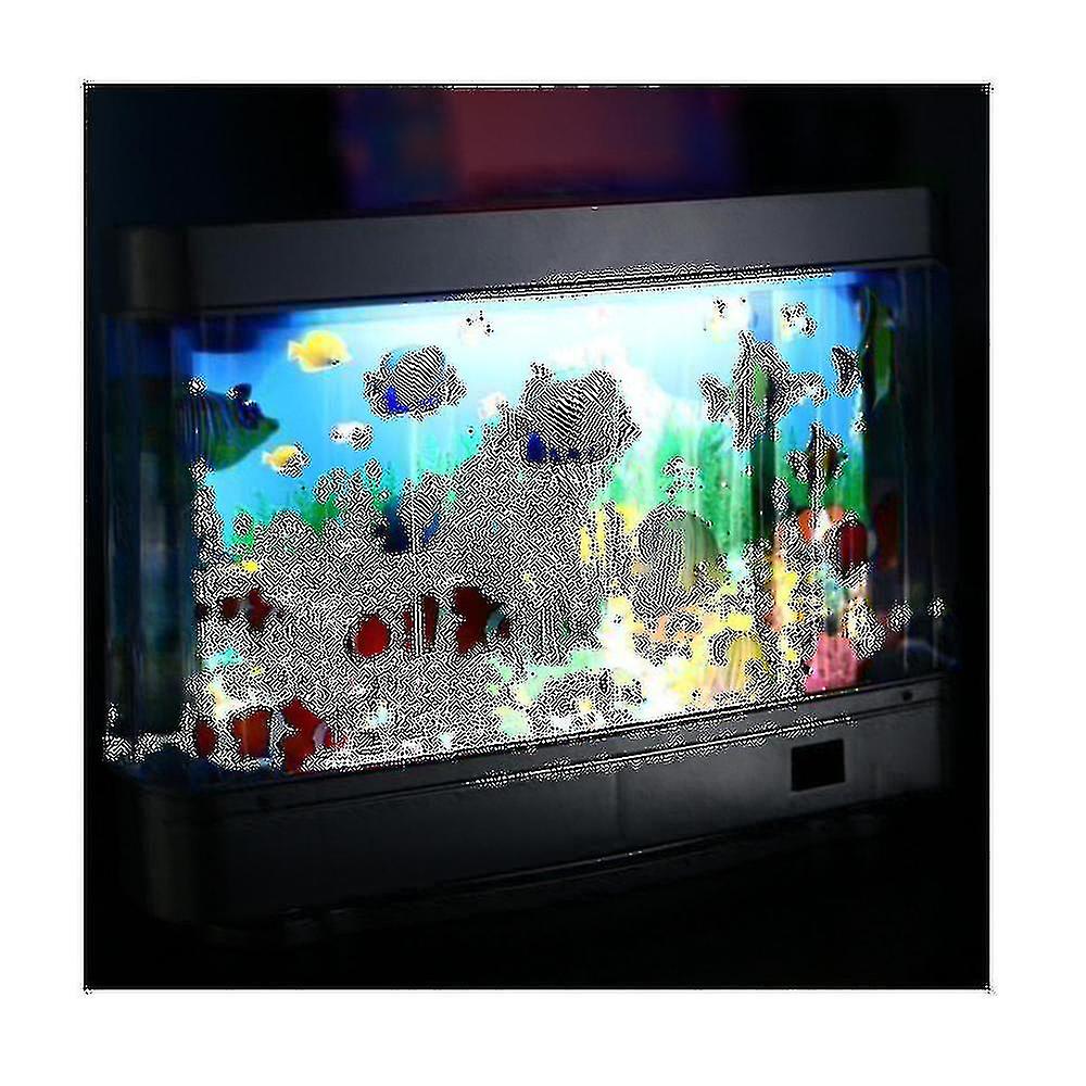 Led Fish Tank Lamp Dynamic Virtual Ocean Dolphin Artificial Tropical ...