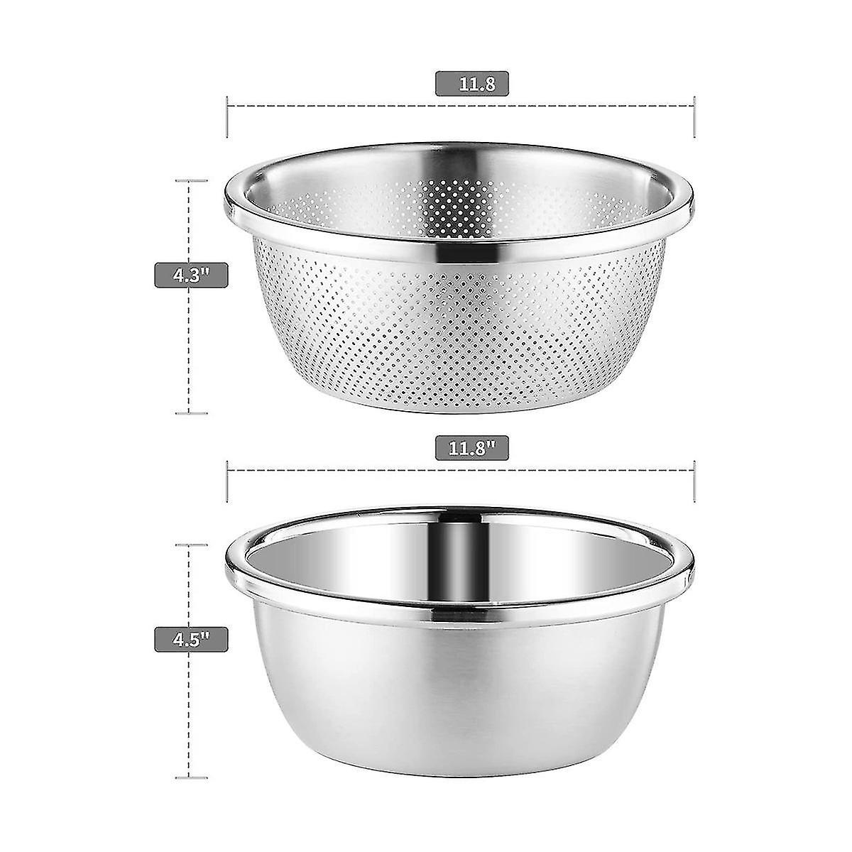 Less Steel Microporous Colander With Ng Bowl, Rice Washing Bowl ...