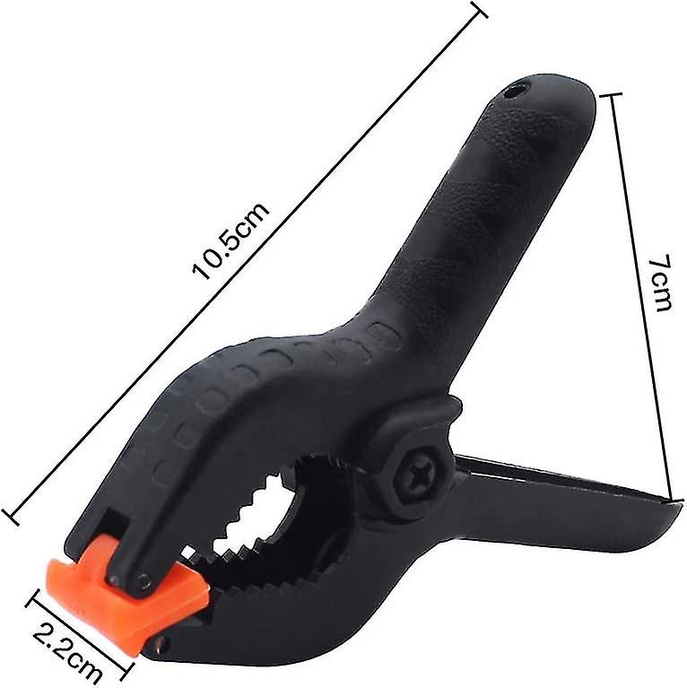 Set Of 6 Plastic Spring Clamps Maximum Opening Up To 4cm High Strength ...