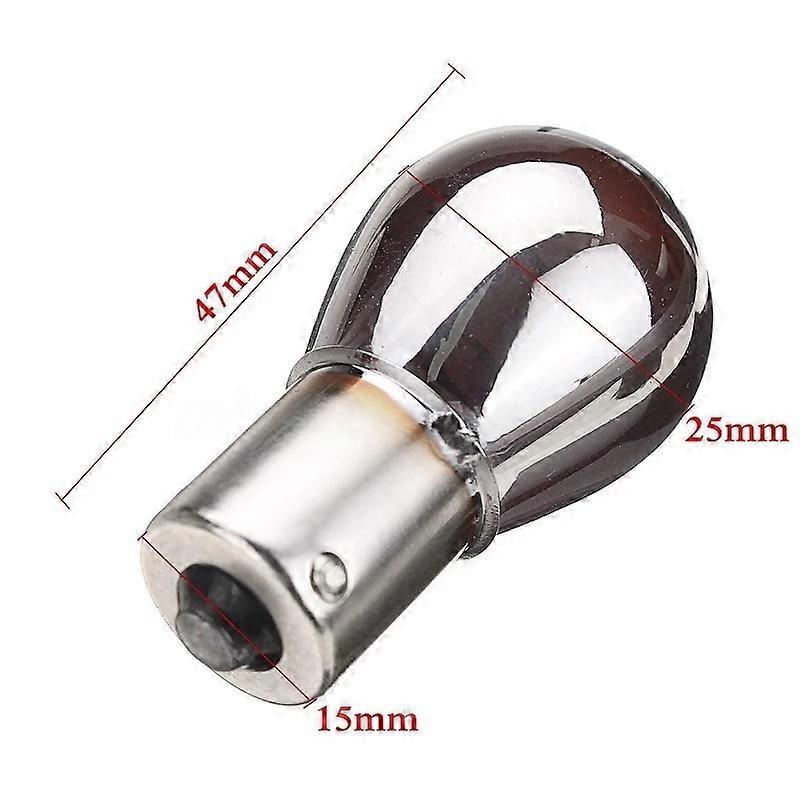 1/2pcs PY21W S25 BAU15S LED P21W BA15S 1156 LED Silver / Chrome Amber ...