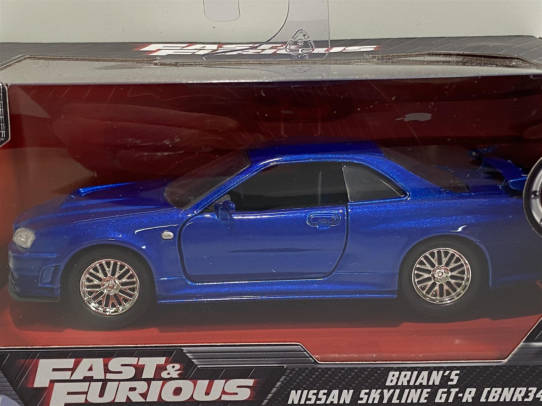 Fast and Furious Nissan Skyline GTR R34 Blue 1:32 Scale Jada 97185 ...