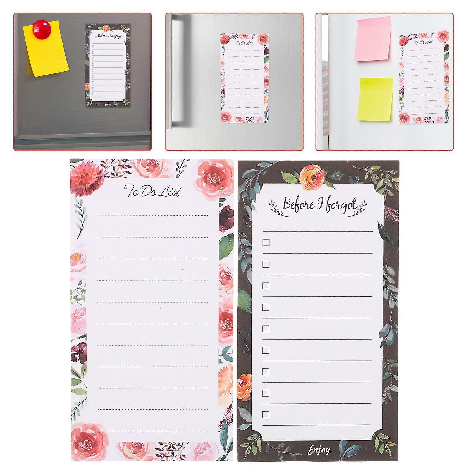 2pcs Magnetic Notepads Grocery List Notepads Fridge Shopping List ...