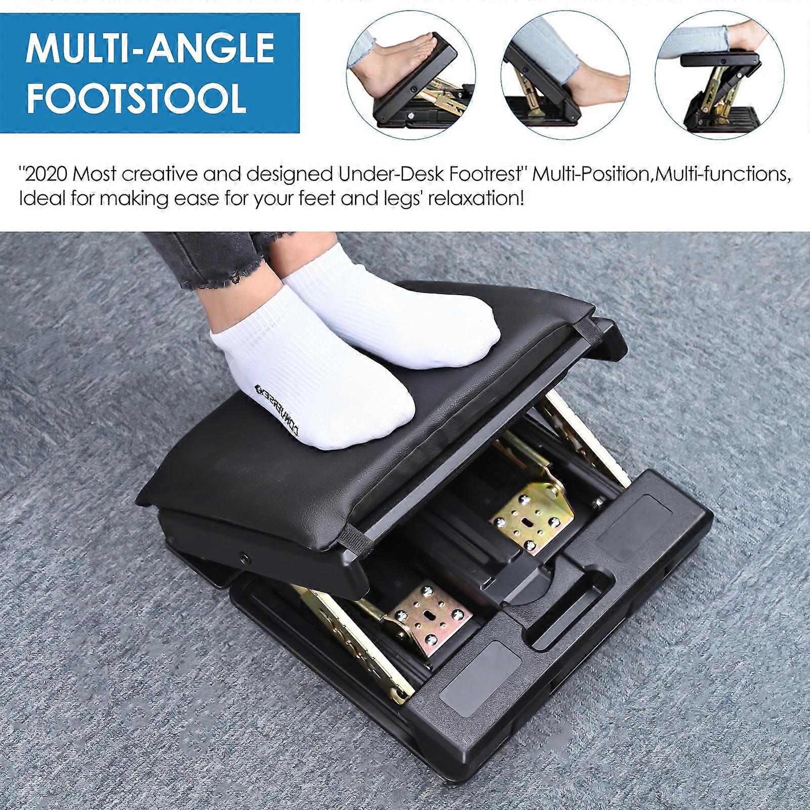 4-Level Height Adjustment Footrest With Removable Soft Foot Rest Pad ...